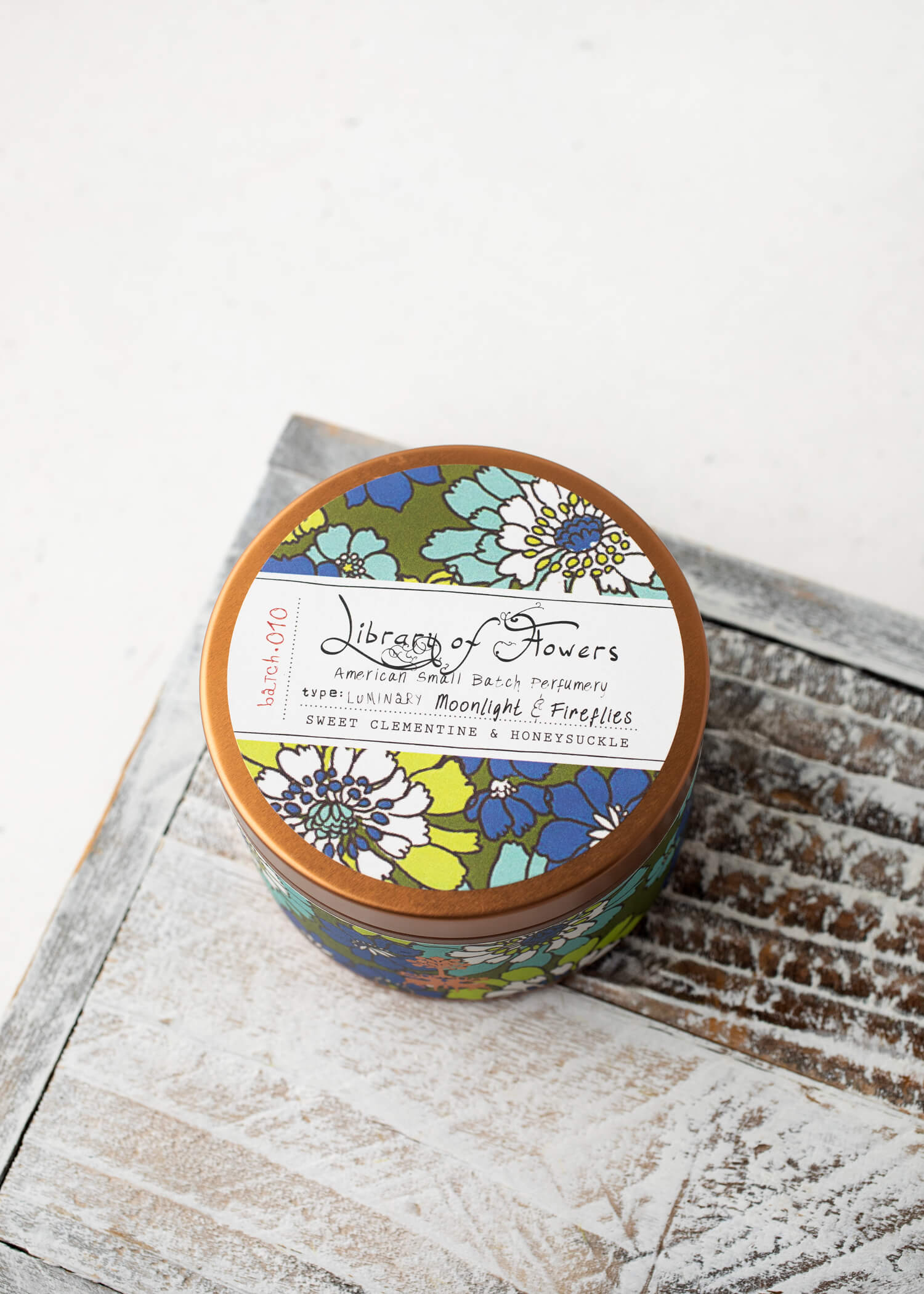 Green & Blue Floral Candle – Margot Elena