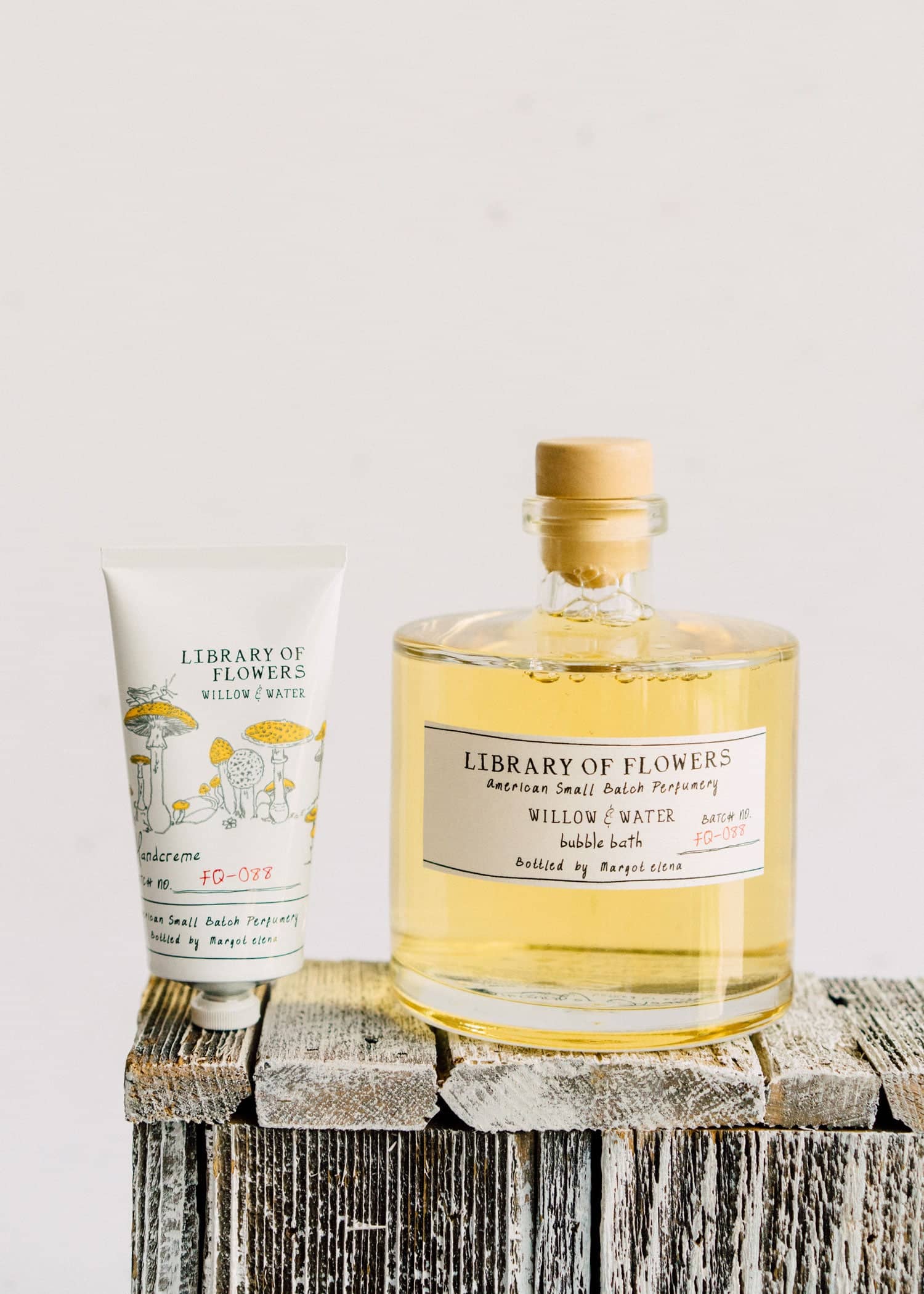 Library of Flowers Willow & Water Bubble Bath & Hand Cream | Margot Elena