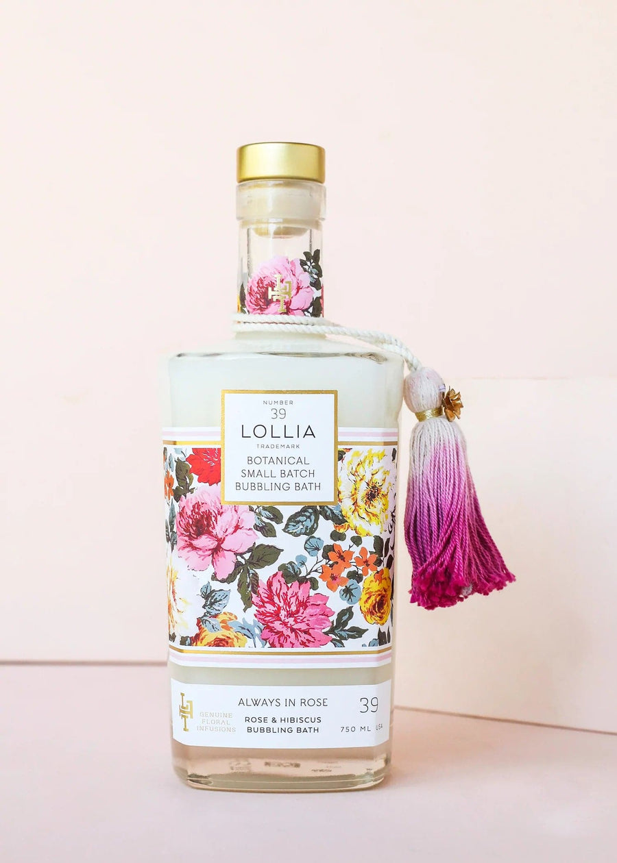 Lollia Always in Rose Bubble Bath and Luminary | Margot Elena
